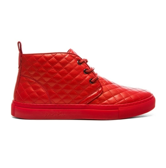 Del Toro | Shoes | Del Toro Red Leather Quilted Chukkas Size 1 Made In ...